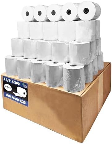 Amazon.com : 80 GSM Extra Thick Paper (50 Rolls) 3 1/8 x 230 Thermal ...