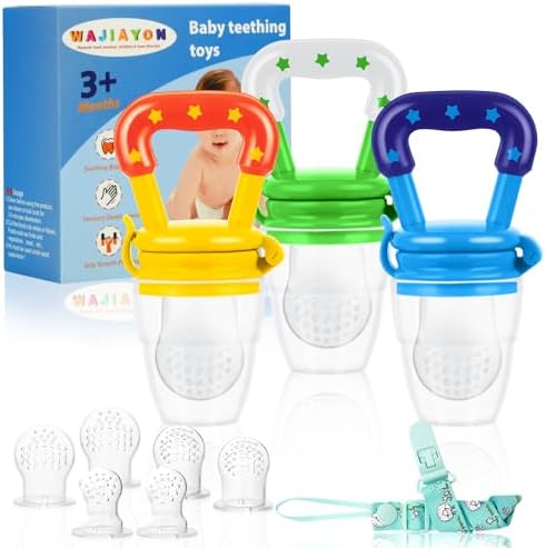 Amazon.com : WAJIAYON Baby Fruit Feeder/Food Feeder Pacifier (3 Pack ...