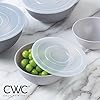Amazon.com: COOK WITH COLOR Plastic Nesting Mixing Bowls Set - 12 Piece ...