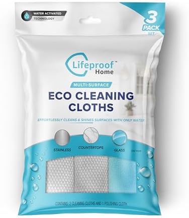 Amazon.com: Lifeproof Streakless Microfiber Eco Cleaning Cloth Set ...