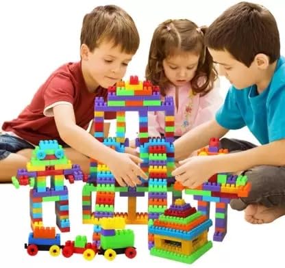 100Pcs Building Blocks/Interlocking Blocks/Play Blocks/Building Blocks ...