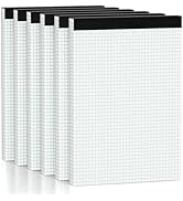 Amazon.com : DORFAS Graph Paper Pad Quad Ruled, 6 Pack 4x4 Quad 8.5 x ...