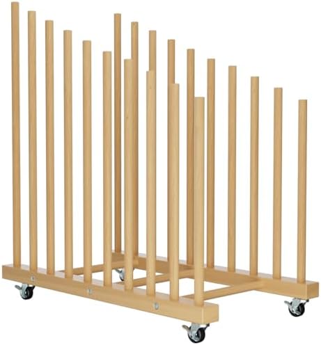 Amazon.com: Evellstor Art Storage Rack with Caster Wheels, 9 Section ...