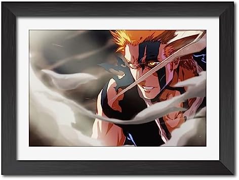 TenorArts Bleach Anime Ichigo Kurosaki Poster Laminated Framed Painting ...
