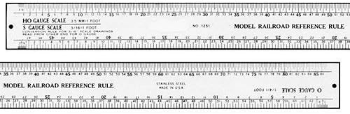 Amazon.com: 12 Inch Stainless Steel Model Railroader's Ruler (for HO, O ...