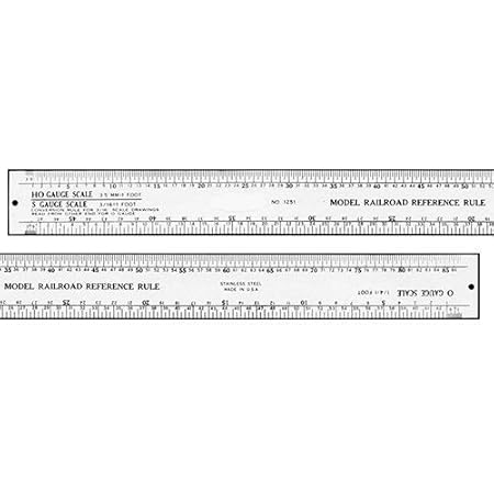 Amazon.com: 12 Inch Stainless Steel Model Railroader's Ruler (for HO, O ...
