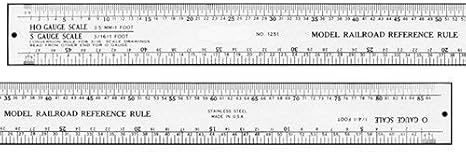 Amazon.com: 12 Inch Stainless Steel Model Railroader's Ruler (for HO, O ...