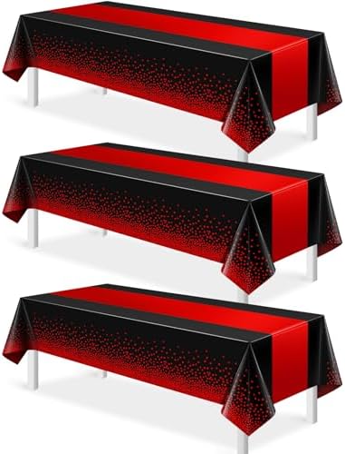 Amazon.com: Buryeah 6 Set Disposable 84 Inch Round Plastic Tablecloths ...
