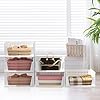 Amazon.com: 4 Pack Stackable Closet Organizers and Storage Bins ...