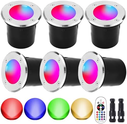 ELEGLO Low Voltage RGB Landscape Lights,Color Changing Outdoor In ...