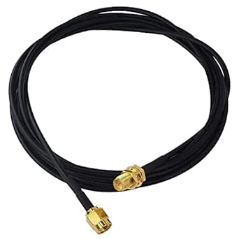 GraspaDeal RP-SMA Male to RP SMA Female RG-174 Coaxial Cable 6.5ft/2M Low Loss Antenna Cable RP ...