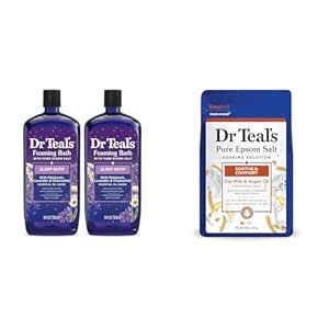Amazon.com : Dr Teal's Foaming Bath with Pure Epsom Salt, Sleep Blend with Melatonin, Lavender ...