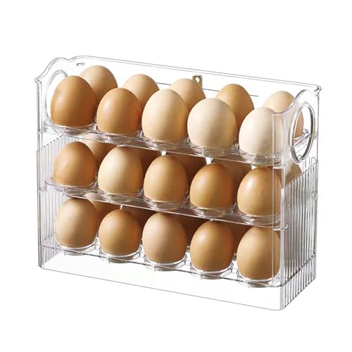 TuMuGoGo Egg Storage Rack 3 Tier Large Egg Storage Tray Egg Holder ...