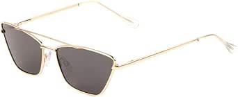 Amazon.com: Thin Frame Long Curve Top Bar Geometric Cat Eye Sunglasses ...