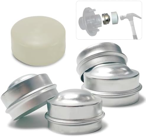 1.98'' Trailer Hub Grease Caps 4pcs with Easy Install Tool Heavy-Duty ...