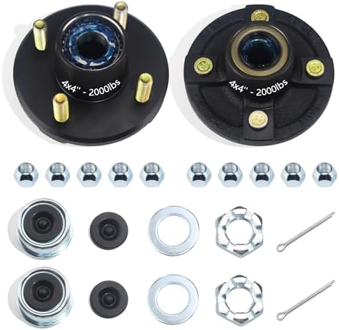 Amazon.com: RigsNParts 2000 lbs Trailer Idler Hub Kit with 4 on 4 ...