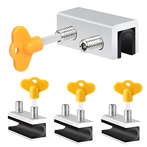 Window Locks, 4 Sets Sliding Window Security Lock Aluminum with Key for ...