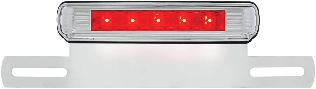 Amazon.com: Chrome License Plate Bracket/Red LED Brake Stop Tail Light ...