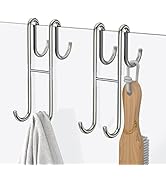 SSTOOHL Over Shower Glass Door Hook, 2 Pack Gold Stainless Steel ...