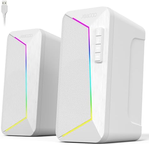 Amazon.com: Jeecoo M30 Bluetooth Computer Speakers, PC Gaming Speakers ...