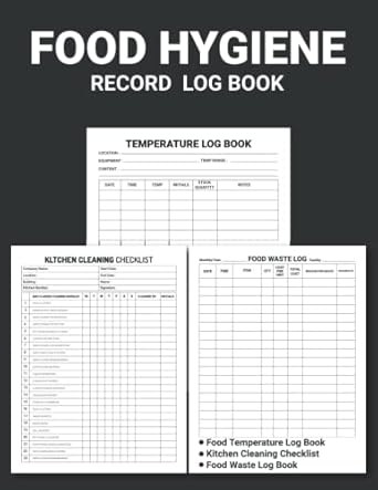 Food Hygiene Record Log Book: Temperature Log Book Record for Food ...