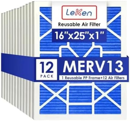 Honeywell 16x25x1 MERV 12 Electrostatic Pleated HVAC AC Furnace Air ...