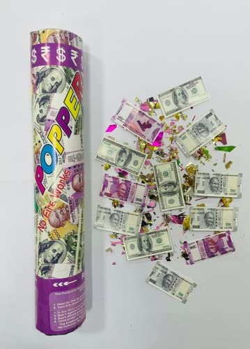Selibration 2 Pcs Multicolour 12 Inches Currency Notes Party Popper For ...