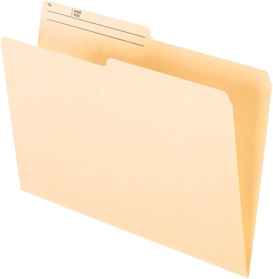 AmazonBasics File Folders - 1/2 Tab, Manila, Letter Size, 36-Pack ...