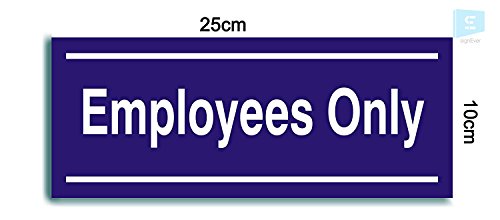 SIGN EVER Employees Only Sign Board- With Double side adhesive tape ...