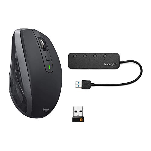 Logitech MX Anywhere 2S Wireless Mouse with Knox Gear 4-Port USB 3.0 ...