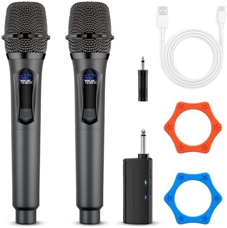 Amazon.com: Wireless Microphone,Professional Dual Handheld Cordless ...