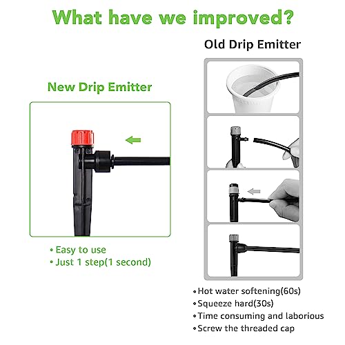 Snapklik.com : MIXC 60PCS Quick-Connect Drip Irrigation Emitters For 1/ ...