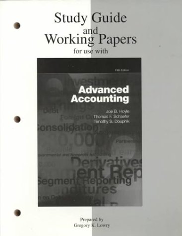 Amazon.com: Study Guide/Working Papers for Use With Advanced Accounting ...