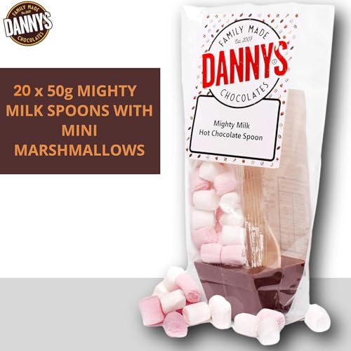 Danny's Premium Hot Chocolate Spoons with Marshmellows | 4 x Large 50g ...
