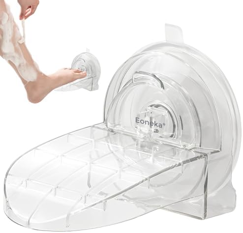 Amazon.com: Eoneka Non Slip Suction Cup Foot Rest for Shower, Foldable ...