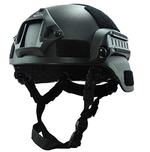 HANSTRONG GEAR MICH 2000 Combat Protective Helmet with Side Rail & NVG ...
