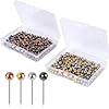 Amazon.com: 400 Pcs Map Pins, Colorful Metal Round Push Pins Small ...