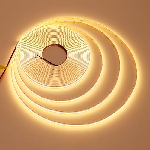 JOYLIT 10M COB LED Strip 24V 2700K Warm White 120 Degree Indoor ...