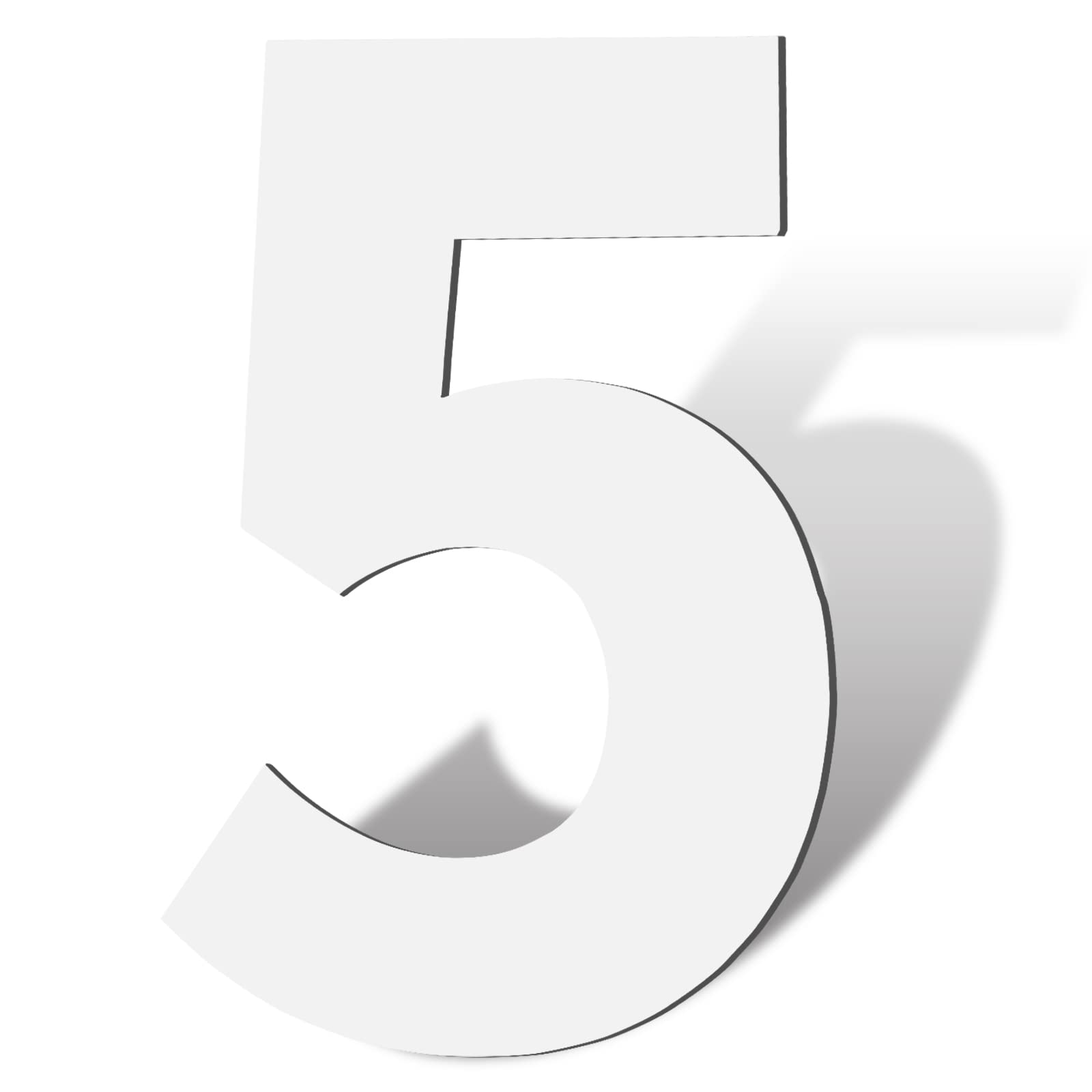 Amazon.com: GDGDSY 14 Inch Blank Wood Number 5 White Unfinished Wooden ...