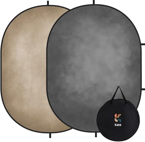Amazon.com : Kate 5x6.5ft(1.5x2m) Collapsible Backdrop Brown Grey ...