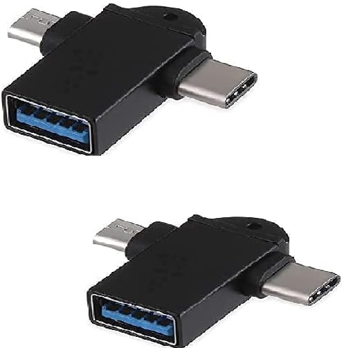 GO SHOPS 2 in 1 OTG Adapter Cable Micro USB+USB C to USB 2.0 Female ...
