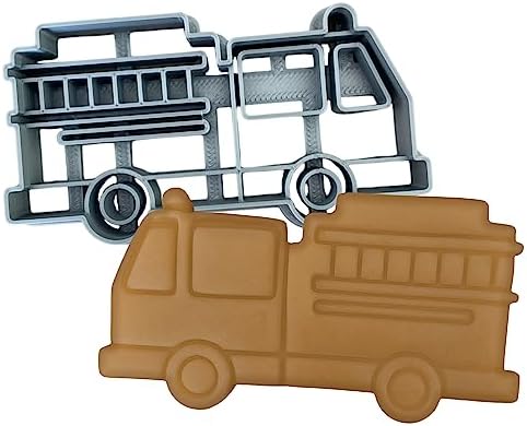 Amazon.com: Moose Goods Firefighter Fire truck Cookie Cutters 3.5 ...