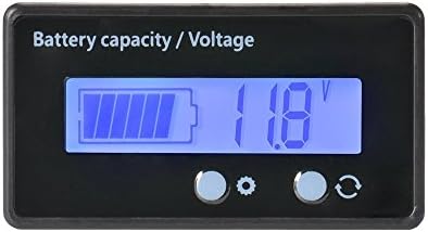 Sxstar LCD Battery Capacity Monitor Gauge MeterWaterproof 12V/24V/36V ...