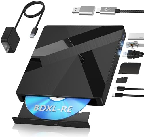 Amazon.com: Wbacon External Blu ray Drives, 40Gbps External Bluray ...