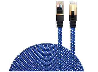 Cat 7 Ethernet Cable, DanYee 1.6FT Nylon Braided CAT7 High Speed ...