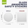 60 x Etched Glass Safety Windows Stickers for Glass - 50mm Round Glass ...