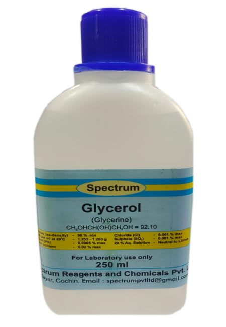 SPECTRUM Glycerine (Glycerol) 98% (250Ml) : Amazon.in: Industrial ...