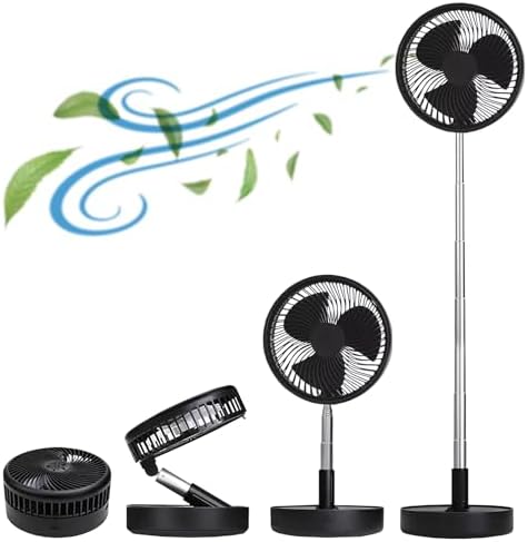 Salter EH3597BMOB LED Foldable Fan, Cordless, Mounting Capability ...