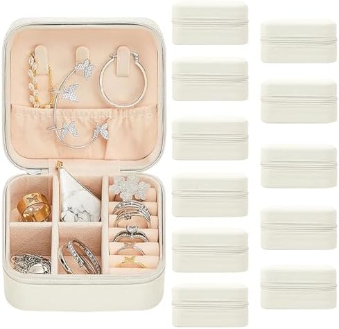 IOAGSVW Joyero Pequeño De 12 Piezas,Caja de Joyero Pequeño Organizador ...