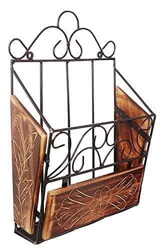 MarkOn Wrought Iron Wall mount Magzine Holder | Newspaper rack & Holder ...